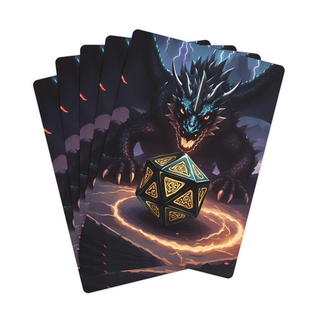 Poker Cards, Dungeons and Dragons Playing Cards, Dragon D20 Deck, Dnd ...