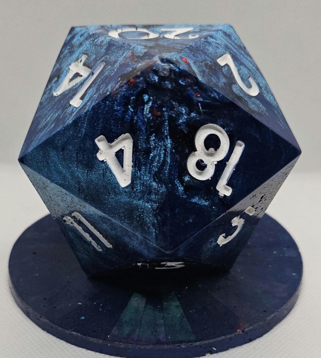 Dungeons and Dragons D20 Blue and White Model - Etsy