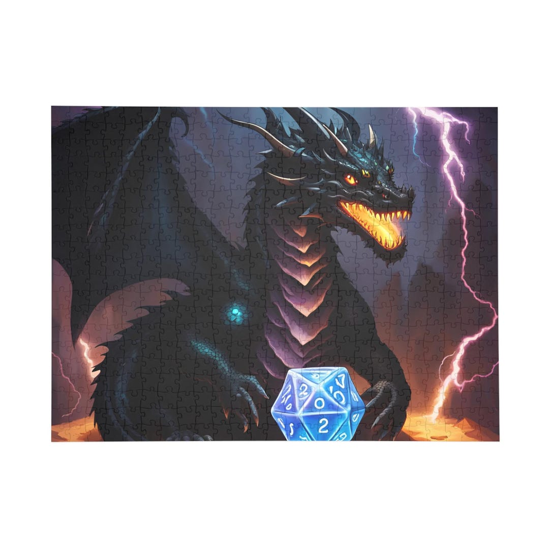 Dragon Puzzle - Dungeons and Dragons D20 Jigsaw Puzzle (96, 252, 500 ...