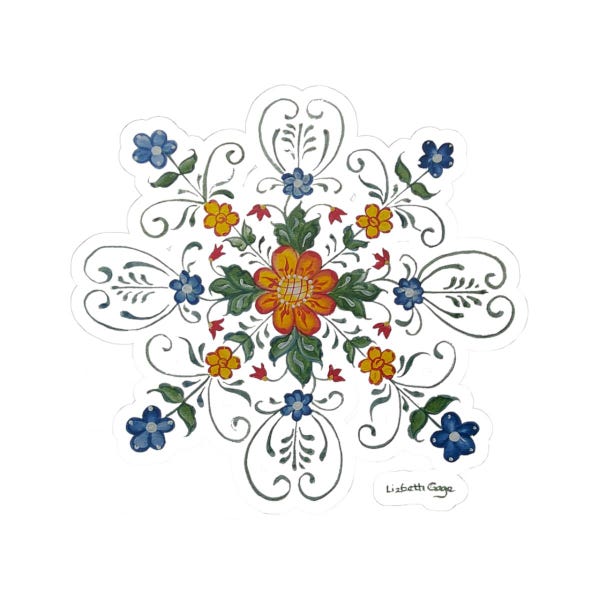 Rosemaling Sticker - Etsy