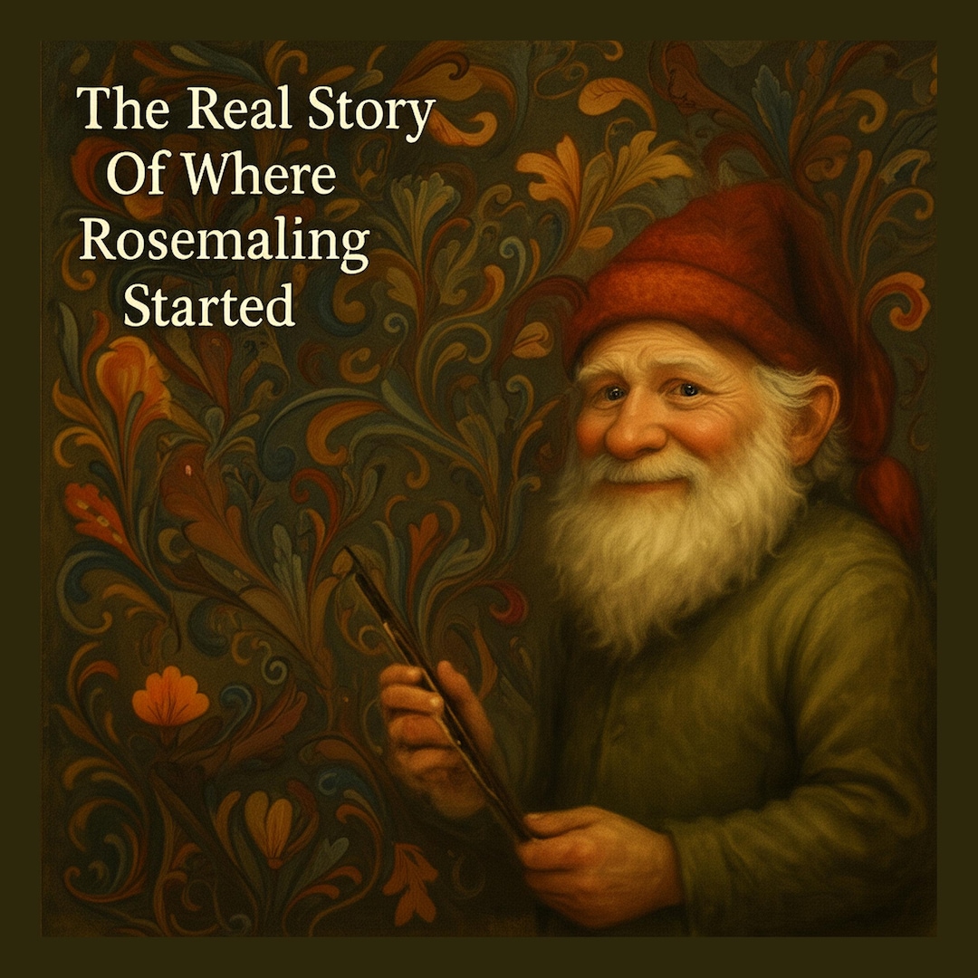 Norwegian Rosemaling Story - Nisse Folklore - Etsy