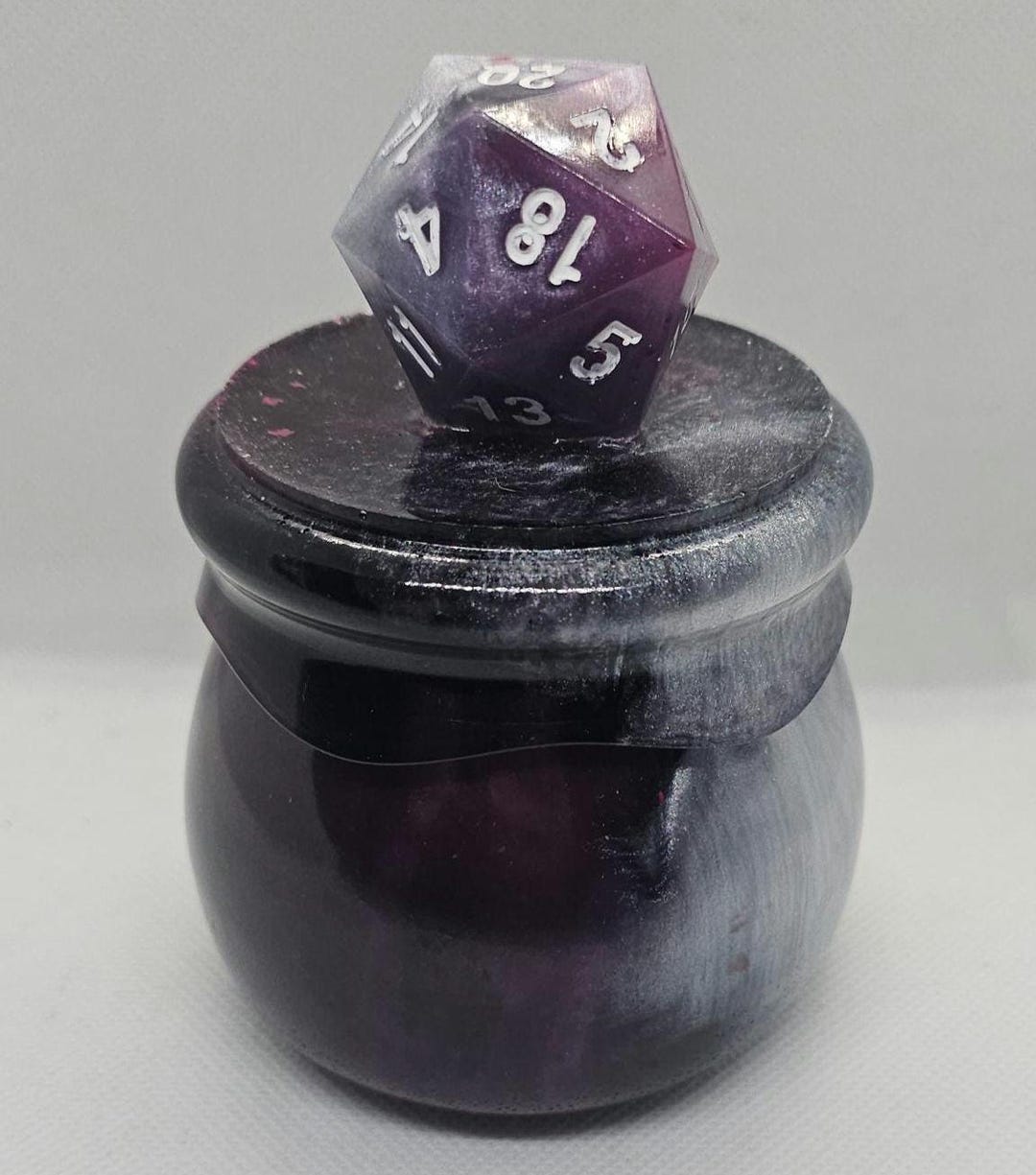 D&d/d20/dice Keeper Jar/dice Set/candle Holder/trinket Jar/jewelry Jar ...