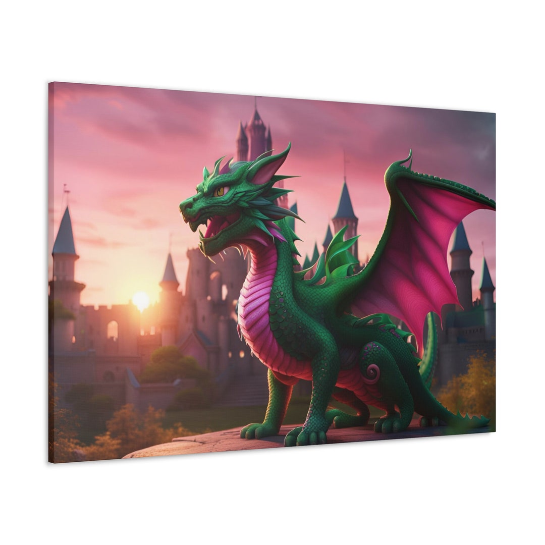 Cat-dragon "cat-gon" Canvas Gallery Wrap - Etsy