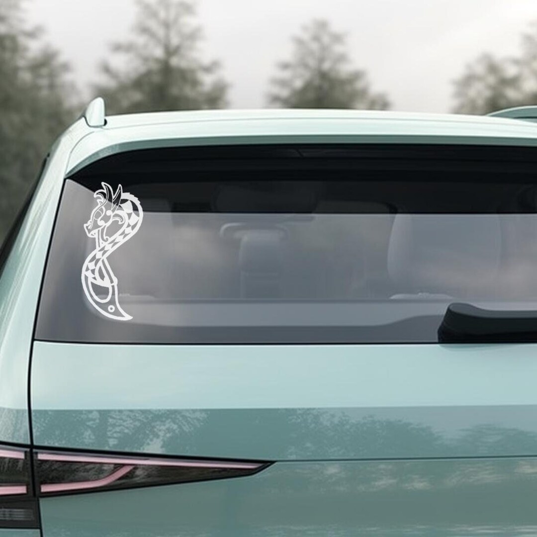 Viking Rune/dragon Head Blade, Car/window/laptop/wall Vinyl Decal ...
