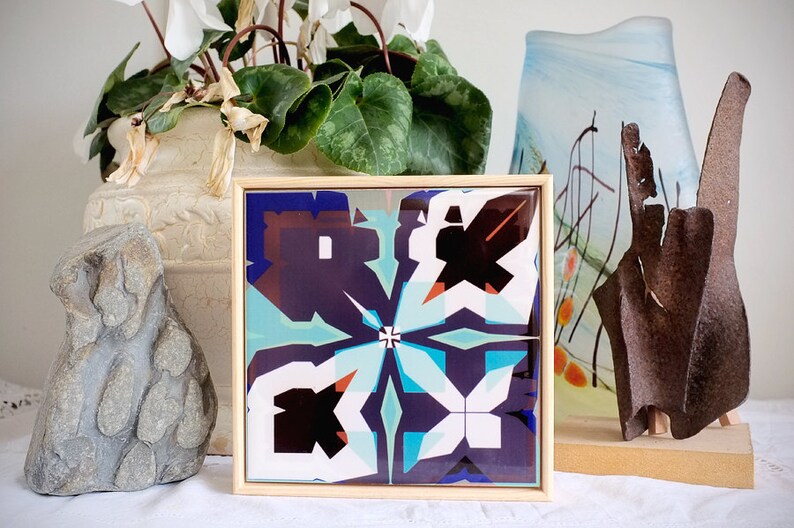 Geometric Tile Abstract wall art Asymmetric pattern Ceramic | Etsy