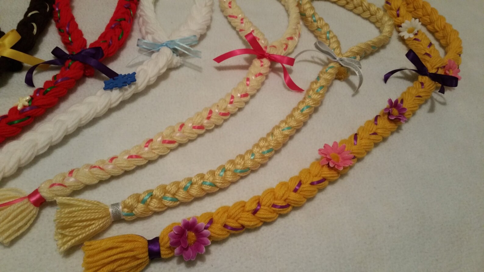 Disney Inspired Princess Braid Pack! Adjustable Yarn Hair Wig Costume ...