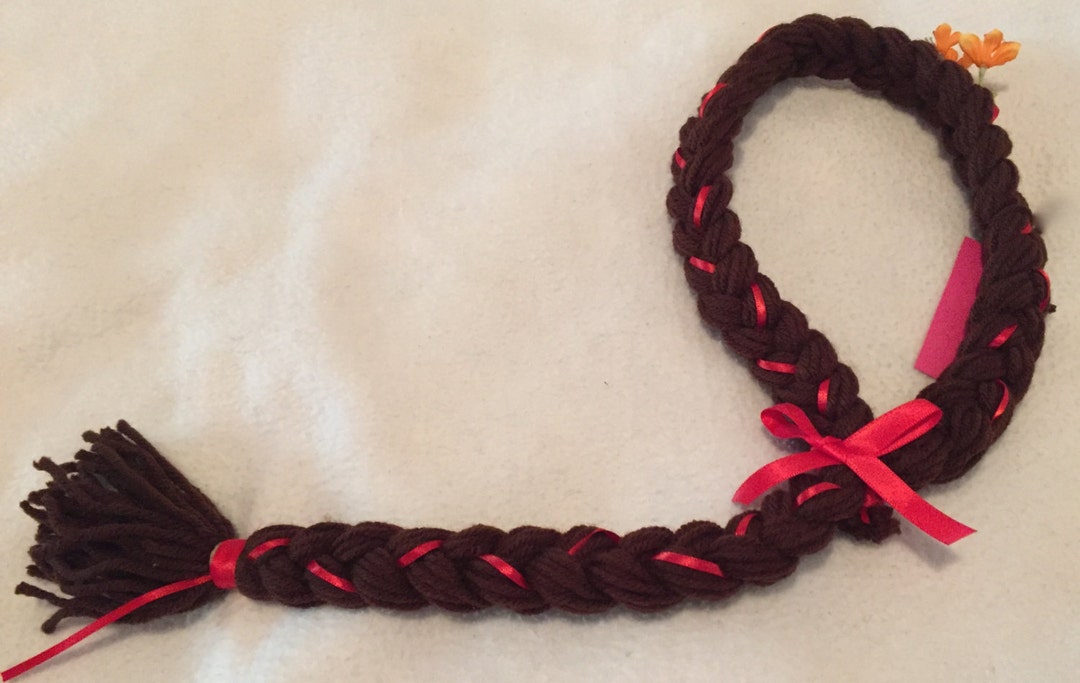 Disney Inspired Princess Elena of Avalor Braid Adjustable Yarn Hair Wig ...
