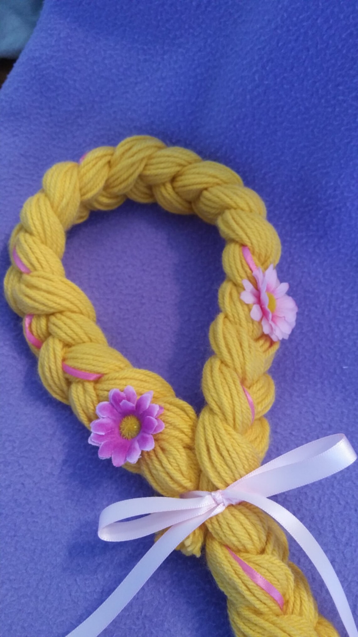 Disney Inspired Tangled Rapunzel Braid Adjustable Yarn Hair - Etsy