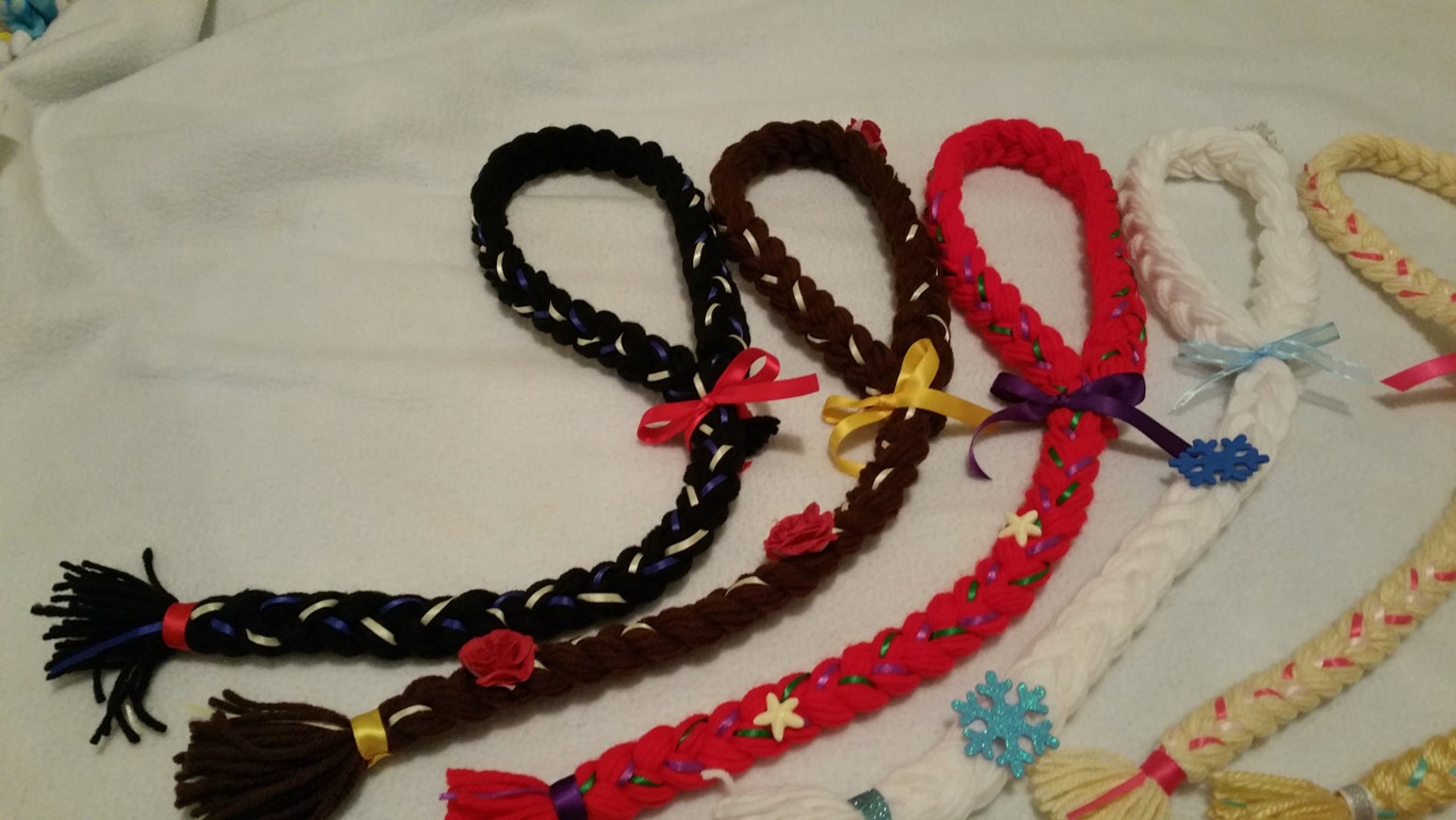 Disney Inspired Princess Braid Pack! Adjustable Yarn Hair Wig Costume ...