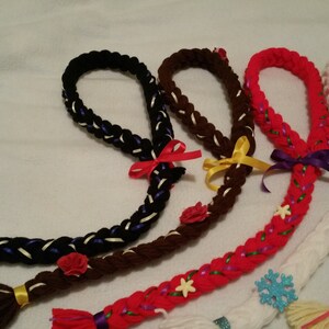 Disney Inspired Princess Braid Pack! Adjustable Yarn Hair Wig Costume ...