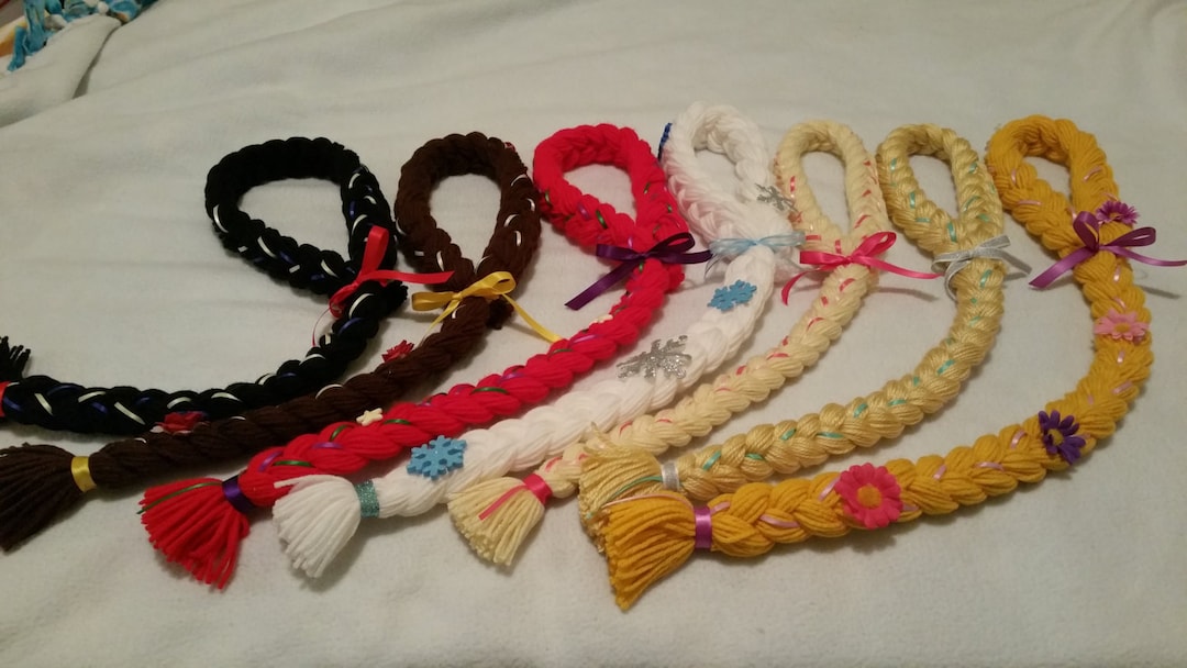 Disney Inspired Princess Braid Pack! Adjustable Yarn Hair Wig Costume ...