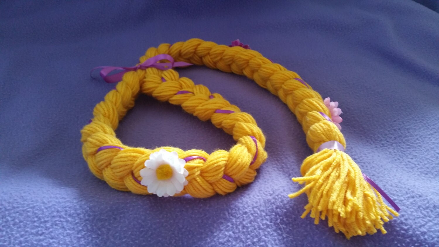 Disney Inspired Tangled Rapunzel Braid Adjustable Yarn Hair - Etsy