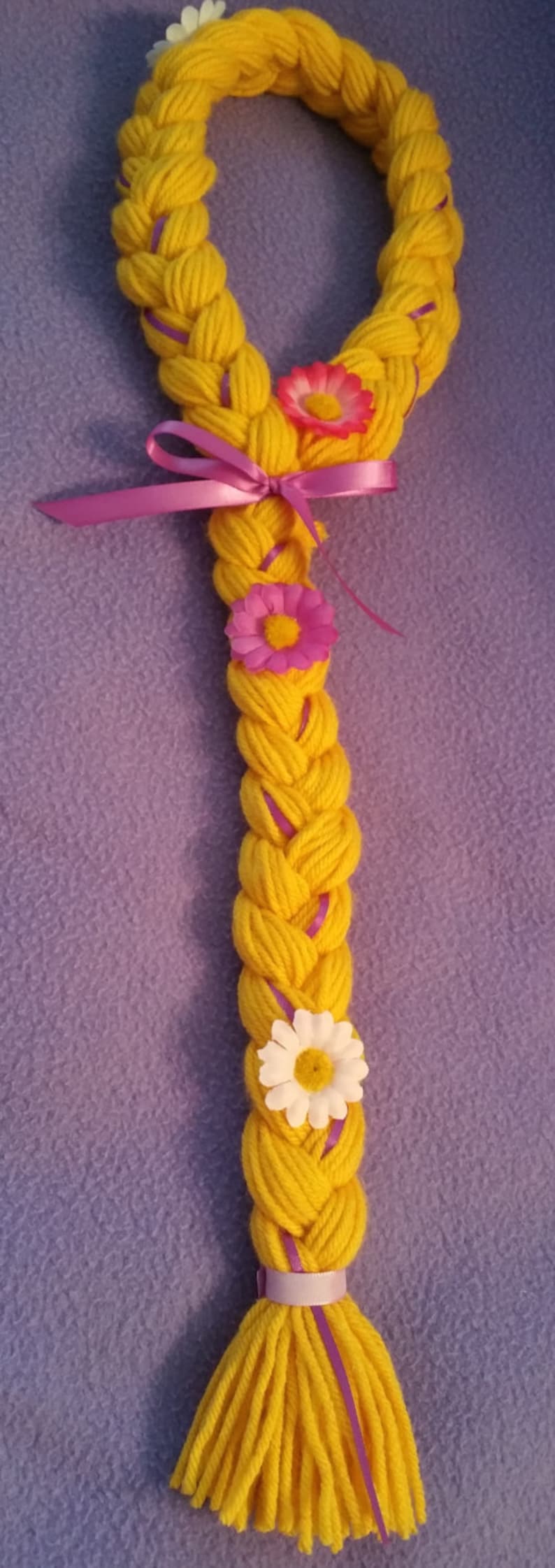 Disney Inspired Tangled Rapunzel Braid Adjustable Yarn Hair - Etsy