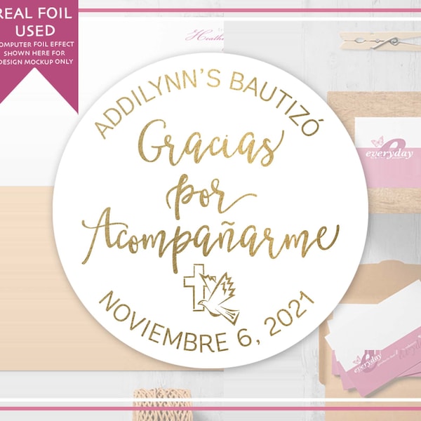 Gracias Por Acompanarme a Mi Bautizo - Etsy