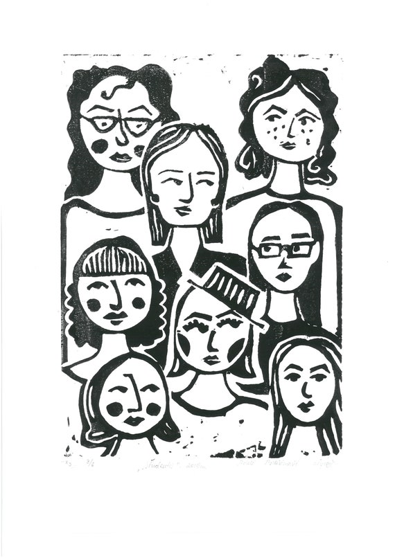 Art & Collectibles Prints Original Linocut Print Lithuania by ...