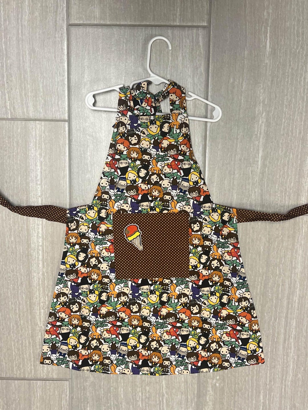 Handmade Wizarding Characters Apron, Fantasy Book Print | Child's Small ...