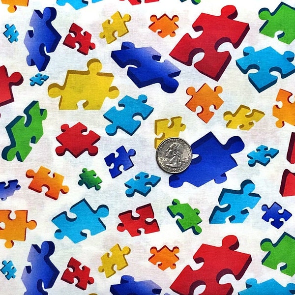 Puzzle Piece Fabric - Etsy