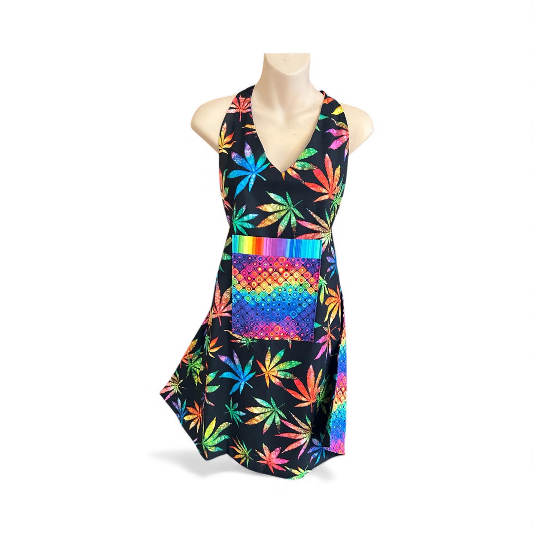 Handmade Retro Weed Apron, Modern Apron | Adult Size Large - Etsy