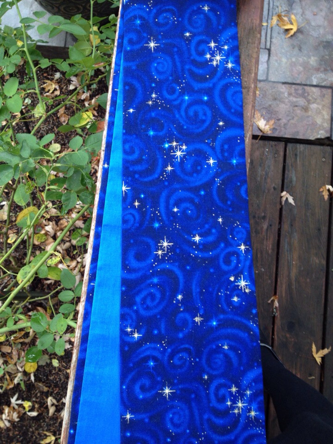 Clergy Stole- Starry Night Sky, Reversible, Blue Advent Stole With Gold ...