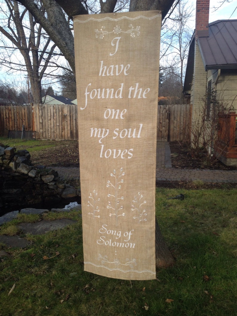 Burlap wedding banner and keepsake | Etsy