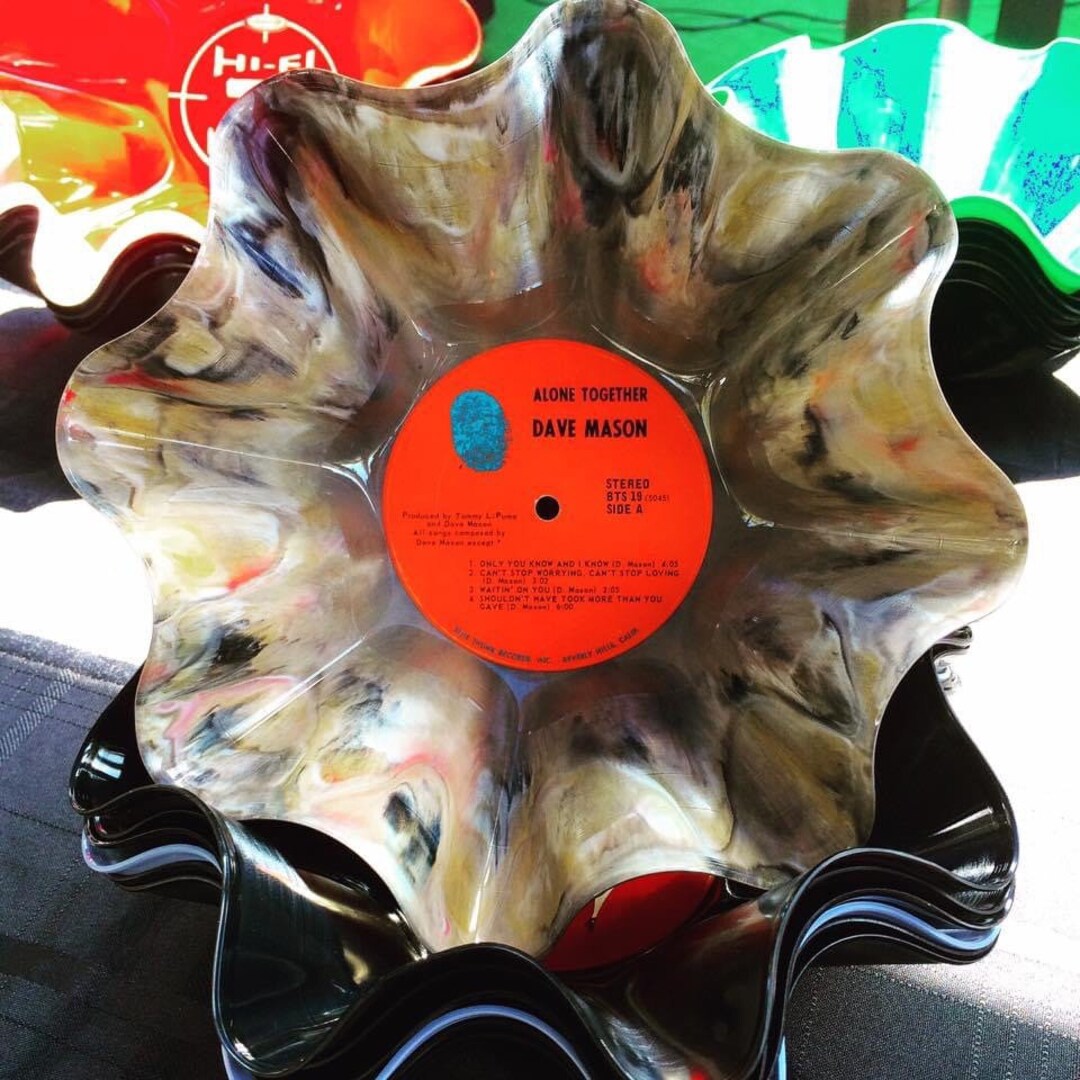 Color Vinyl Record Bowl - Etsy