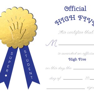 Gold Medal Student Award Certificate INSTANT DOWNLOAD - Etsy
