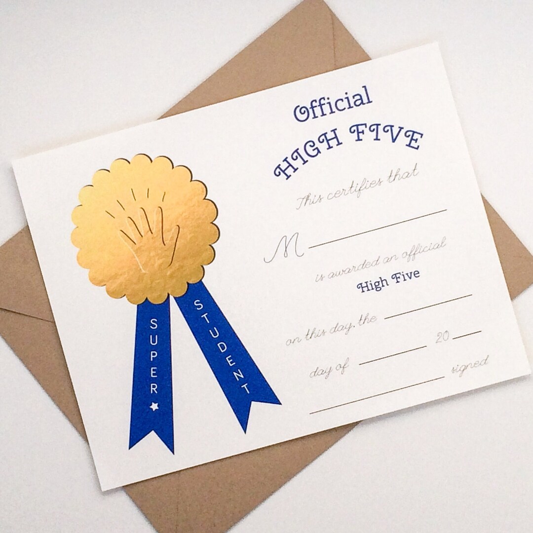 Gold Medal Student Award Certificate INSTANT DOWNLOAD - Etsy