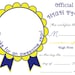 Teacher High Five Award Certificate Thank You Card in Yellow/blue ...