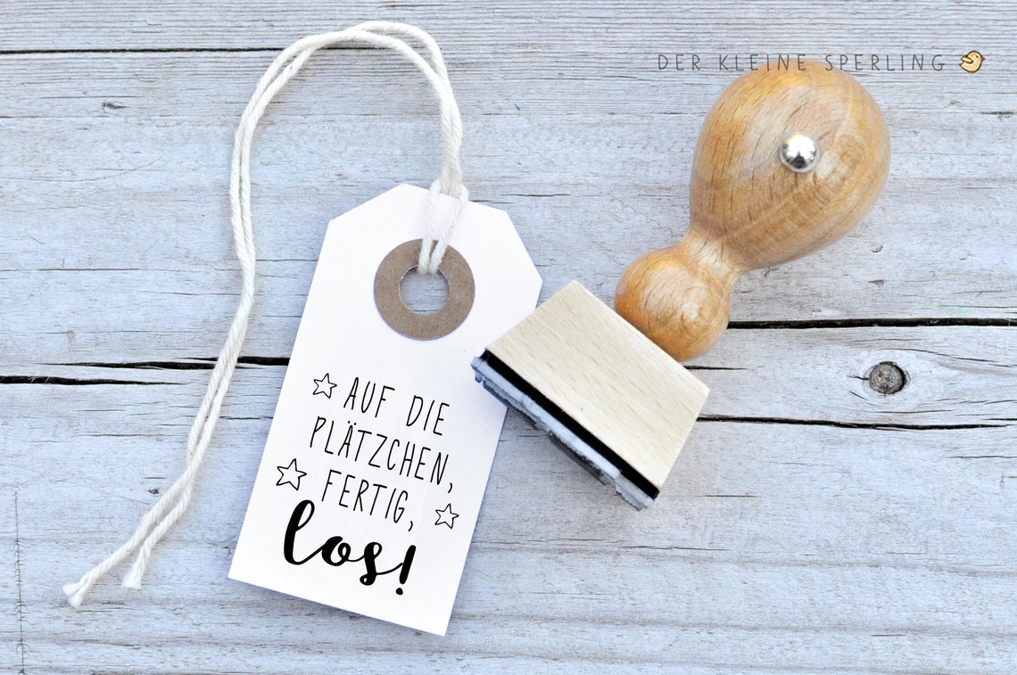 Stempel AUF DIE PLÄTZCHEN fertig los Stempel Weihnachten | Etsy