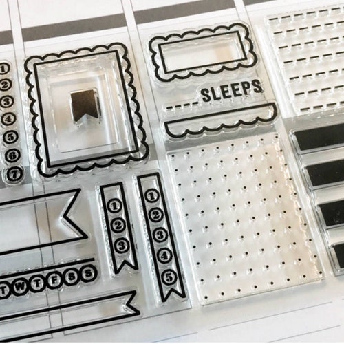 Date Stamp Planner Stamps Bullet Journal Stamps | Etsy