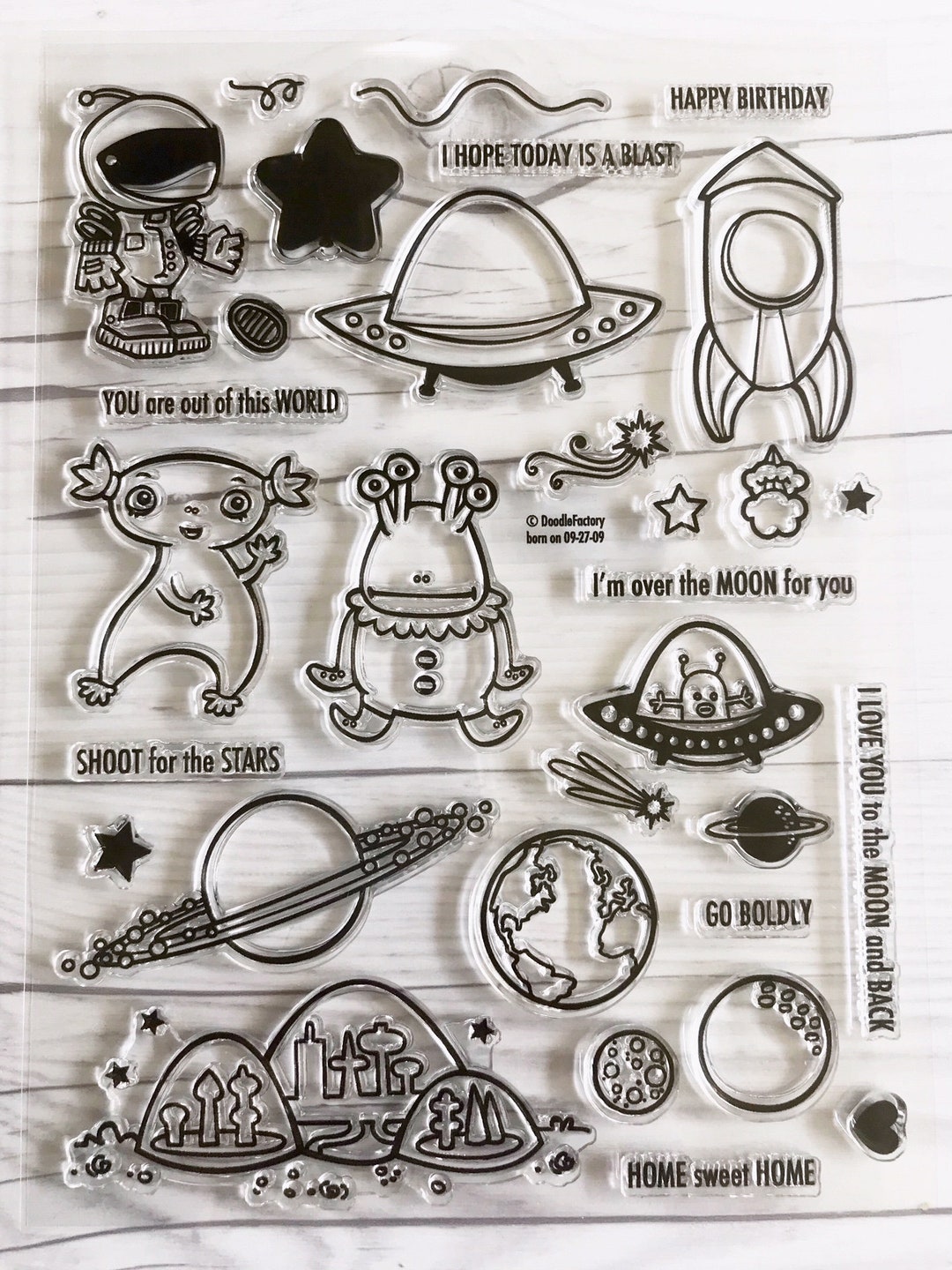 Planet Stamps, Robot Stamps, Alien Stamps, UFO Stamps, Spaceship Stamps ...