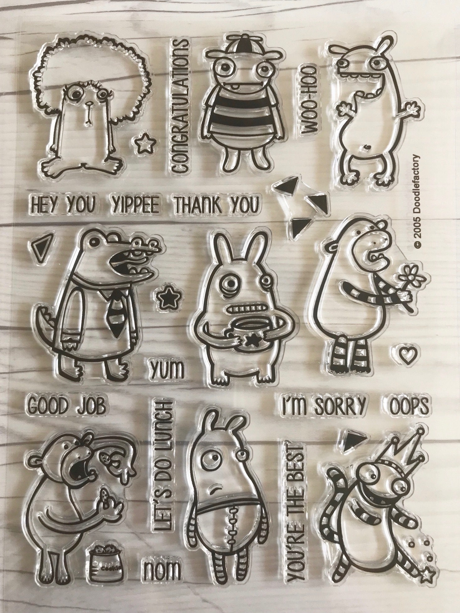 Creature stamps monster stamps quirky stamps cute stamps | Etsy