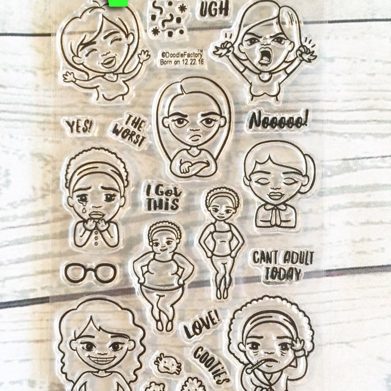 Girl Rubber Stamp - Etsy