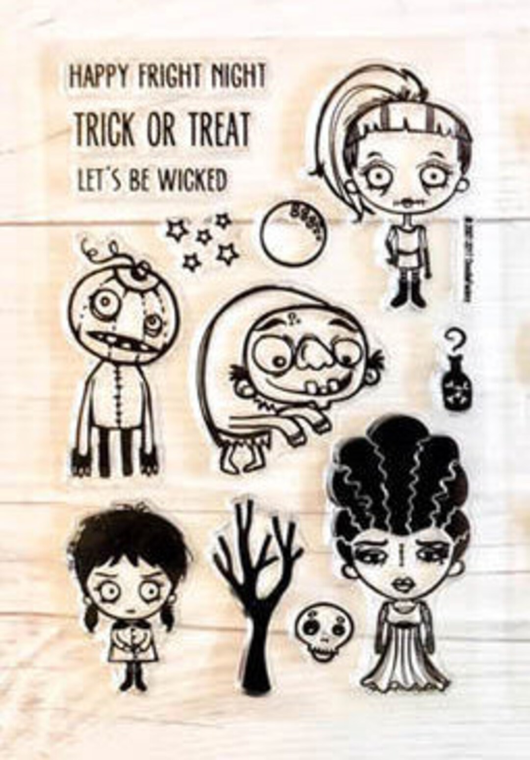 Halloween Stamps, Halloween Stamp Set, Witch Stamps, Pumpkin Stamps ...