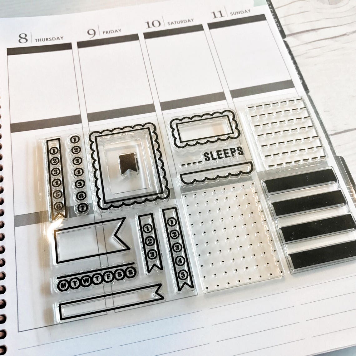 Planner Stamp Sets Planner Icons Planner Label Stamps - Etsy