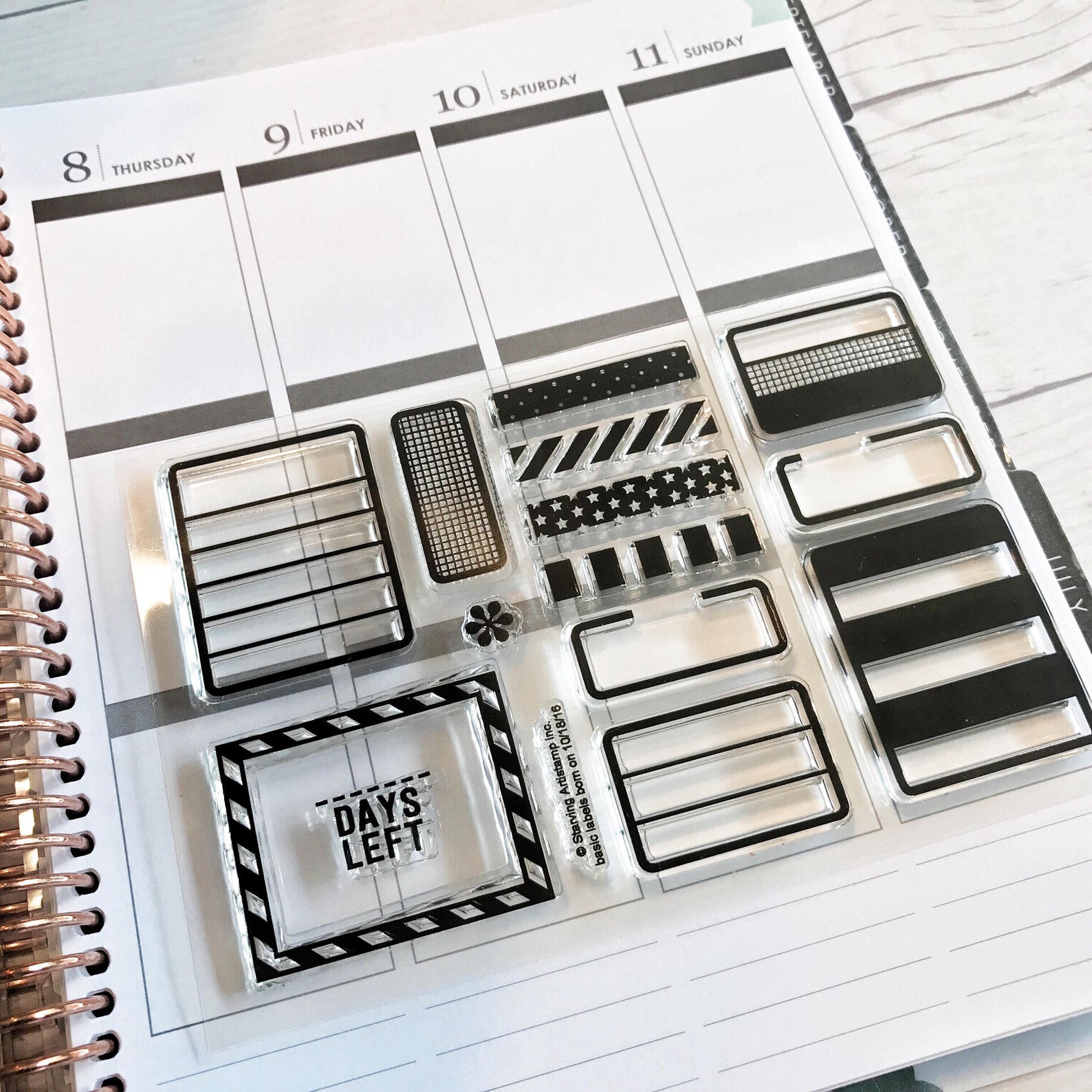 Planner stamps planner label stamps planner half box full | Etsy