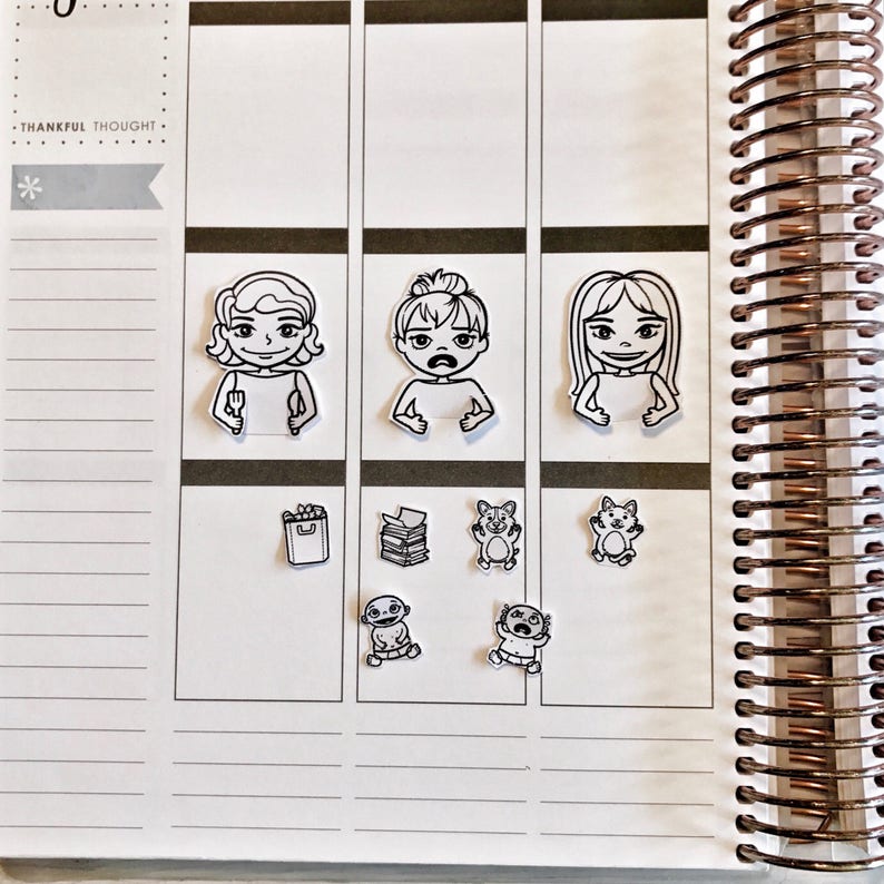 Planner Stamps Planner Stamp Sets Girl Planner Stamps - Etsy