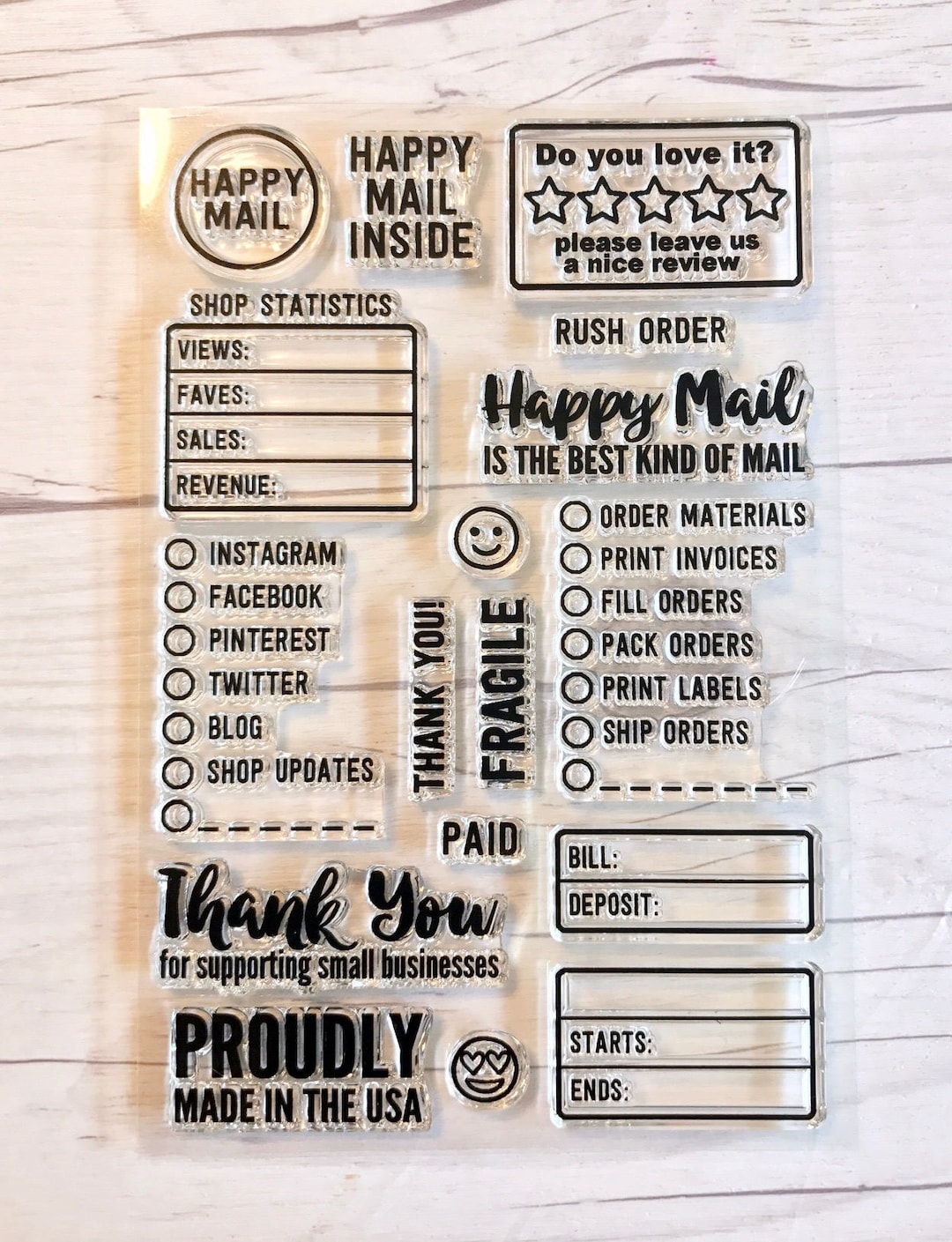 Business Stamps, Business Stamp Sets, Happy Mail, Review Reminder ...