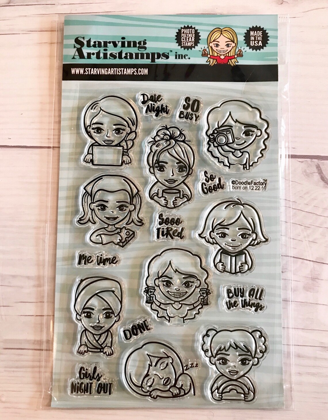 Planner Girl Stamps Girl Stamps Planner Icon Stamps Clear - Etsy
