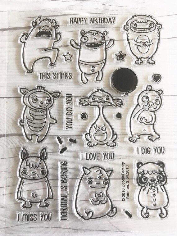Creature Stamps Animal Stamps Monster Stamps Alien Stamps - Etsy
