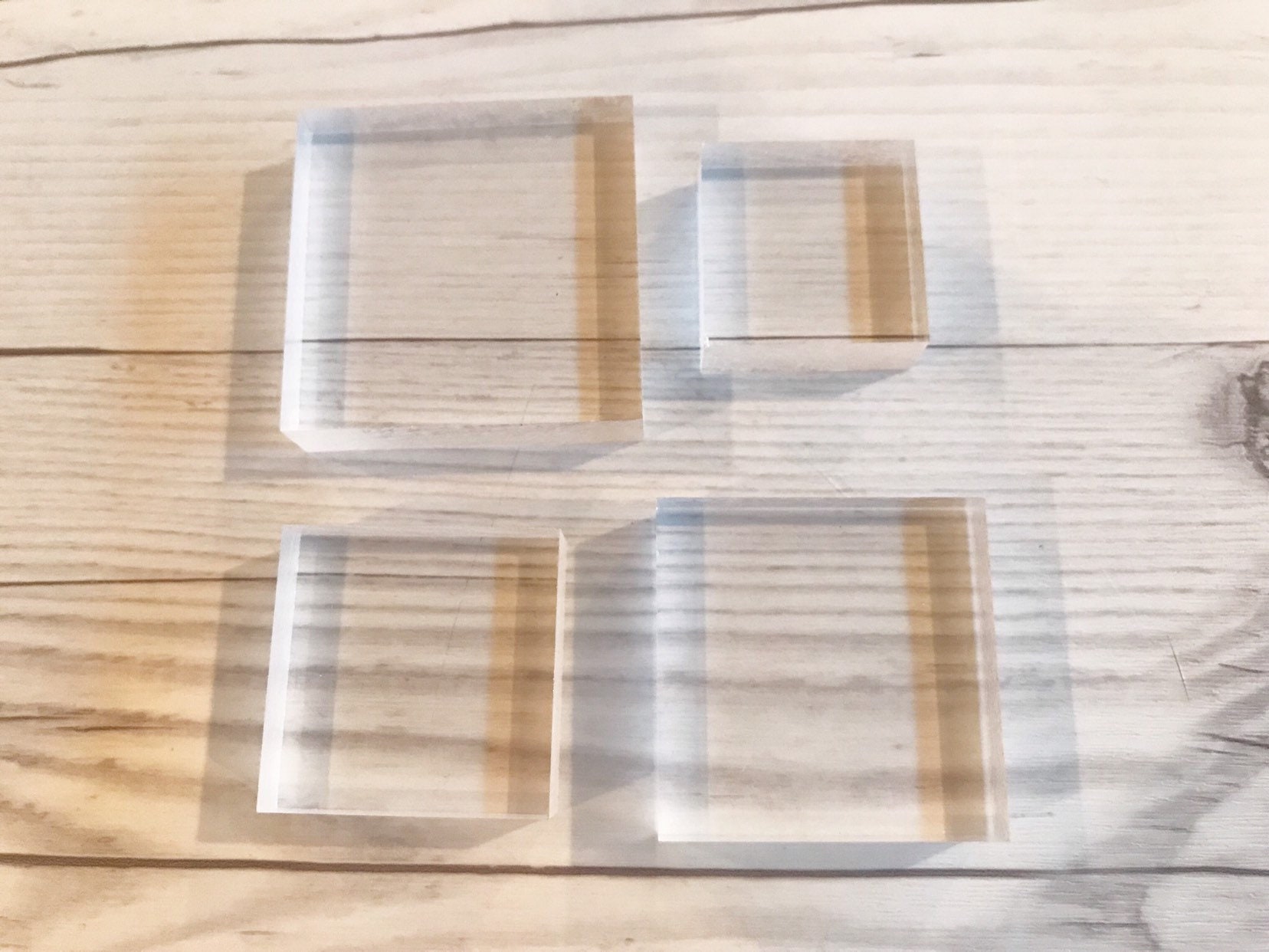 Square Acrylic Block Clear Stamp Block Clear Stamping Block - Etsy