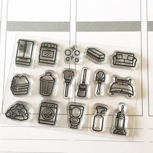 Chore Stamps, Housework Planner Stamps, Planner Sets, Planner ...