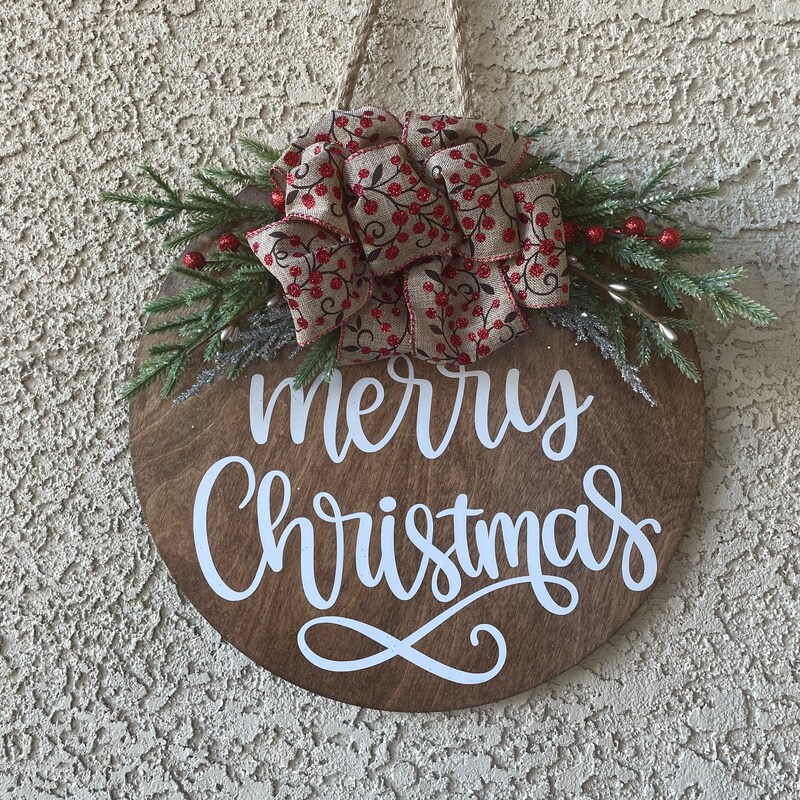 Round Wood Welcome Sign - Etsy