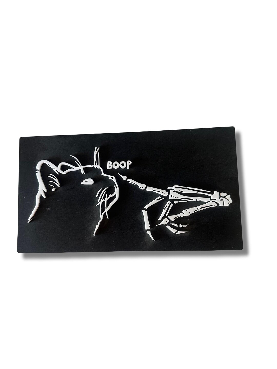 Cat Lovers Skeleton Boop Sign, Wall or Table Art, Wood, 3d Gift for Cat ...