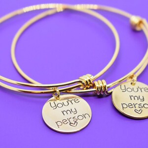 You're My Person Bracelets Best Friend Jewelry Anatomy Quote BFF ...