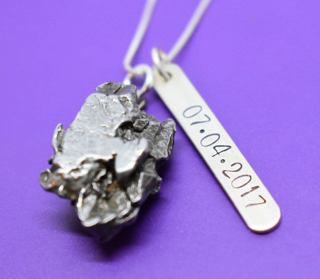 Anniversary Gift, Meteorite Necklace, Meteorite Jewelry, Raw Gemstone ...