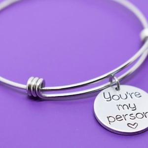 You're My Person Bracelets Best Friend Jewelry Anatomy Quote BFF ...