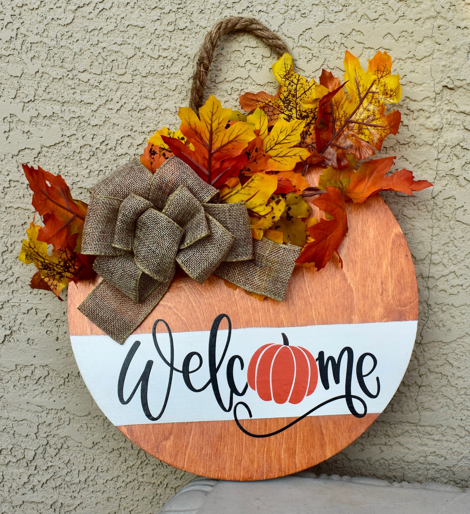 Fall Front Door Sign Thanksgiving Welcome Pumpkin Door - Etsy