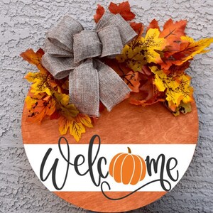 Fall Front Door Sign Thanksgiving Welcome Pumpkin Door - Etsy