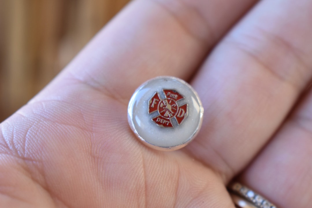 Firefighter Pin for Fireman Wife, Collar Pin, Lapel Pin Ceremony Gift ...
